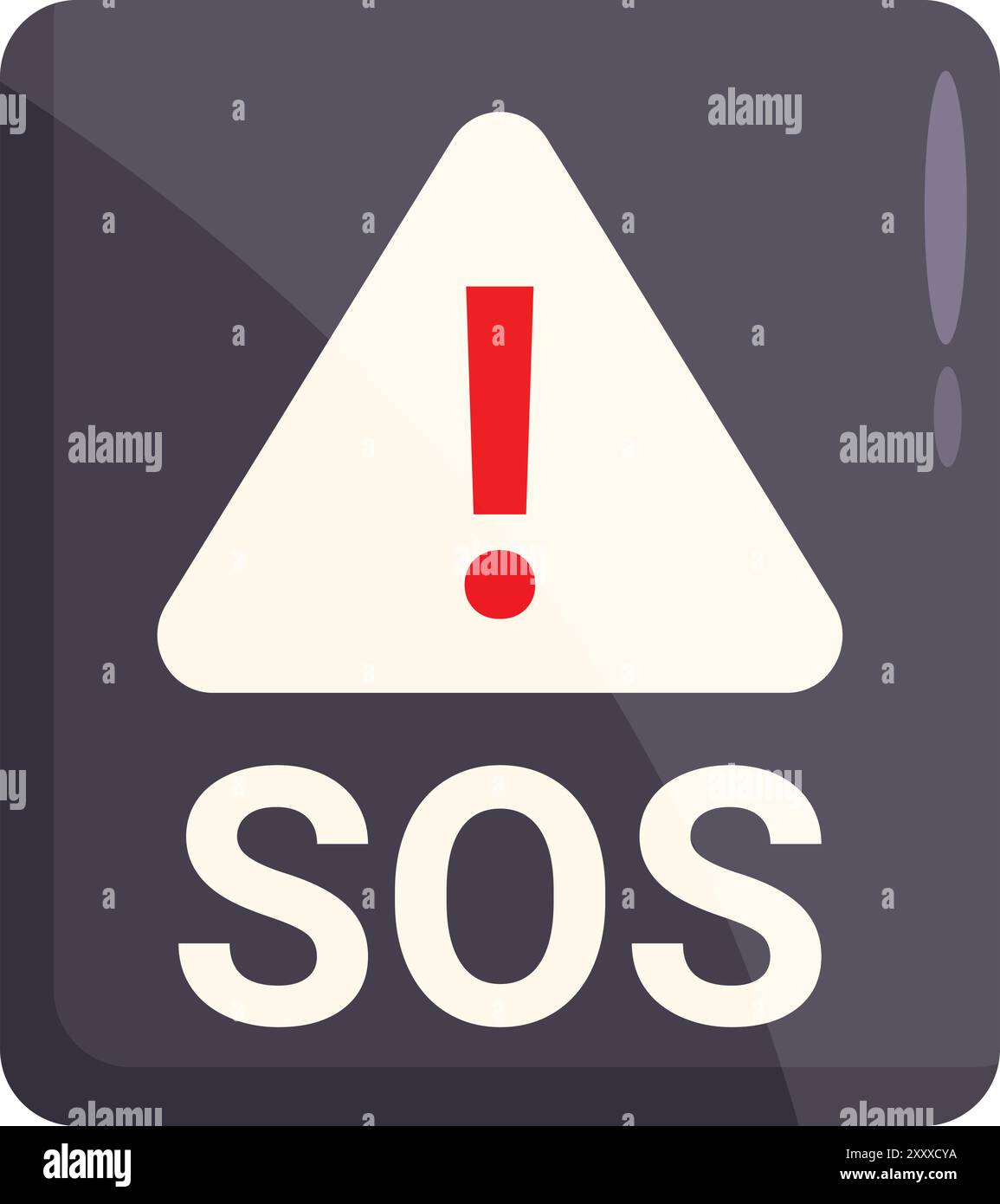 Simple sos sign with an exclamation point is alerting people of danger ...
