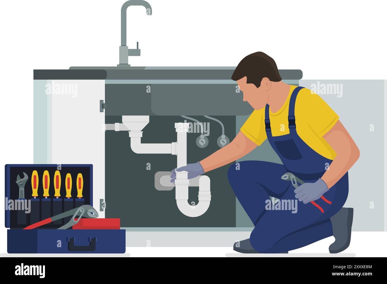 Drain technician Cut Out Stock Images & Pictures - Alamy