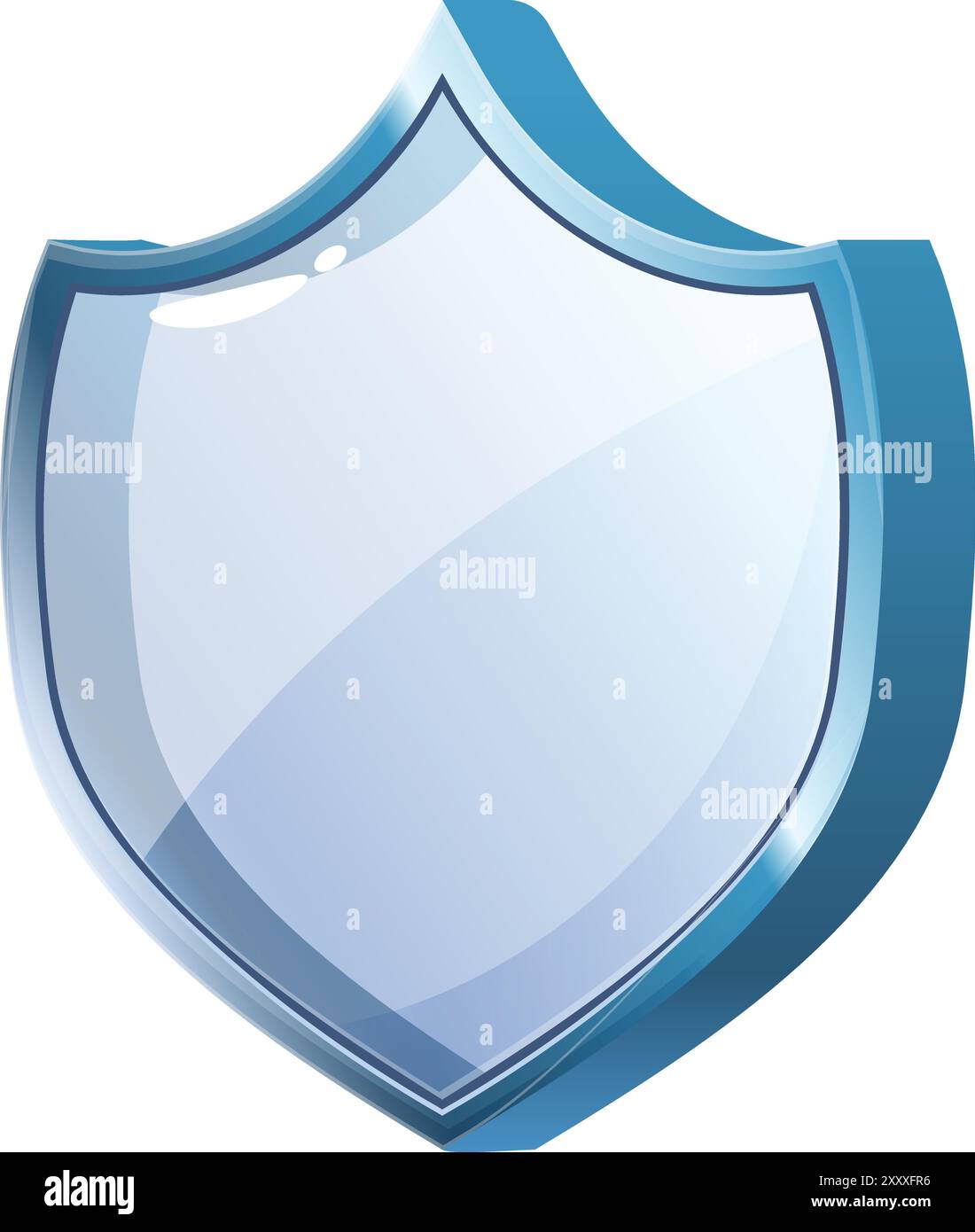Blue shield protecting providing security and safety Stock Vector Image ...