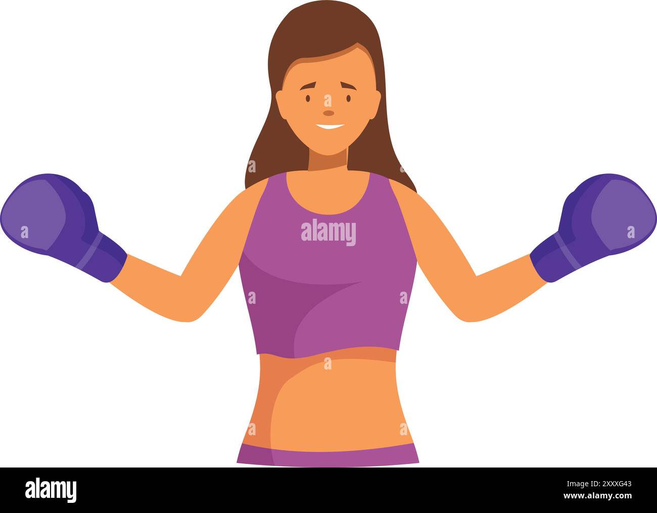 Female fighter ready fight beautiful Stock Vector Images - Alamy