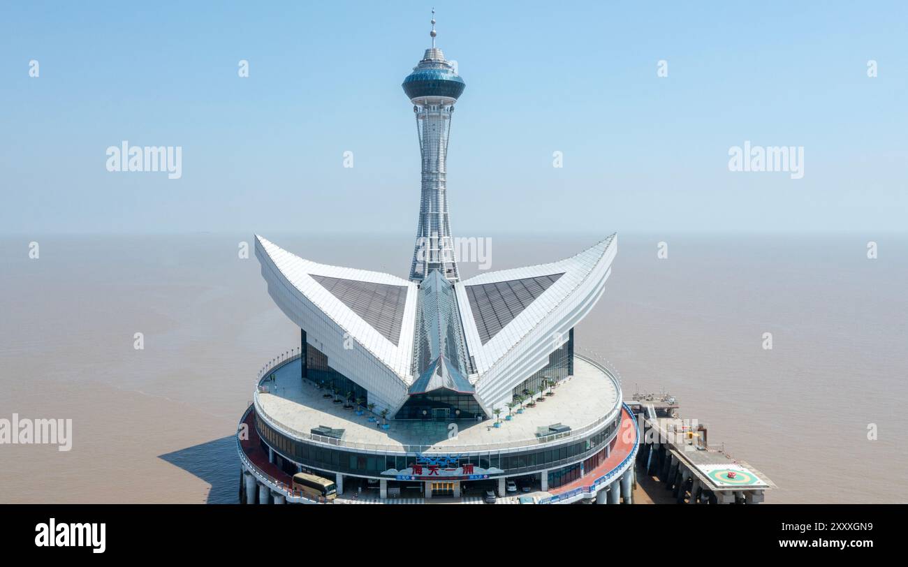 NINGBO, CHINA - AUGUST 24, 2024 - View of Hangzhou Bay Bridge in Ningbo ...