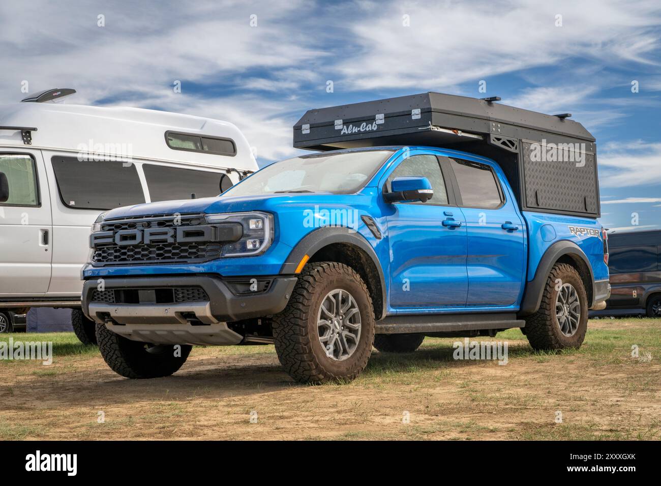 Loveland, CO, USA - August 25, 2024: Ford Raptor Truck with Alu-Cab ...