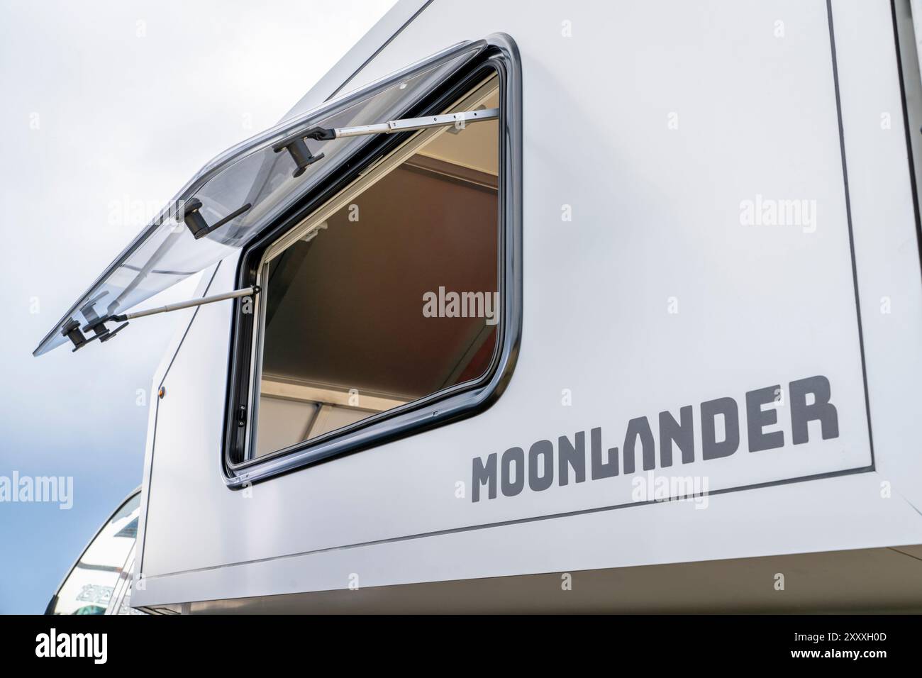 Loveland, CO, USA - August 26, 2023: A side of aluminum Moonlander ...
