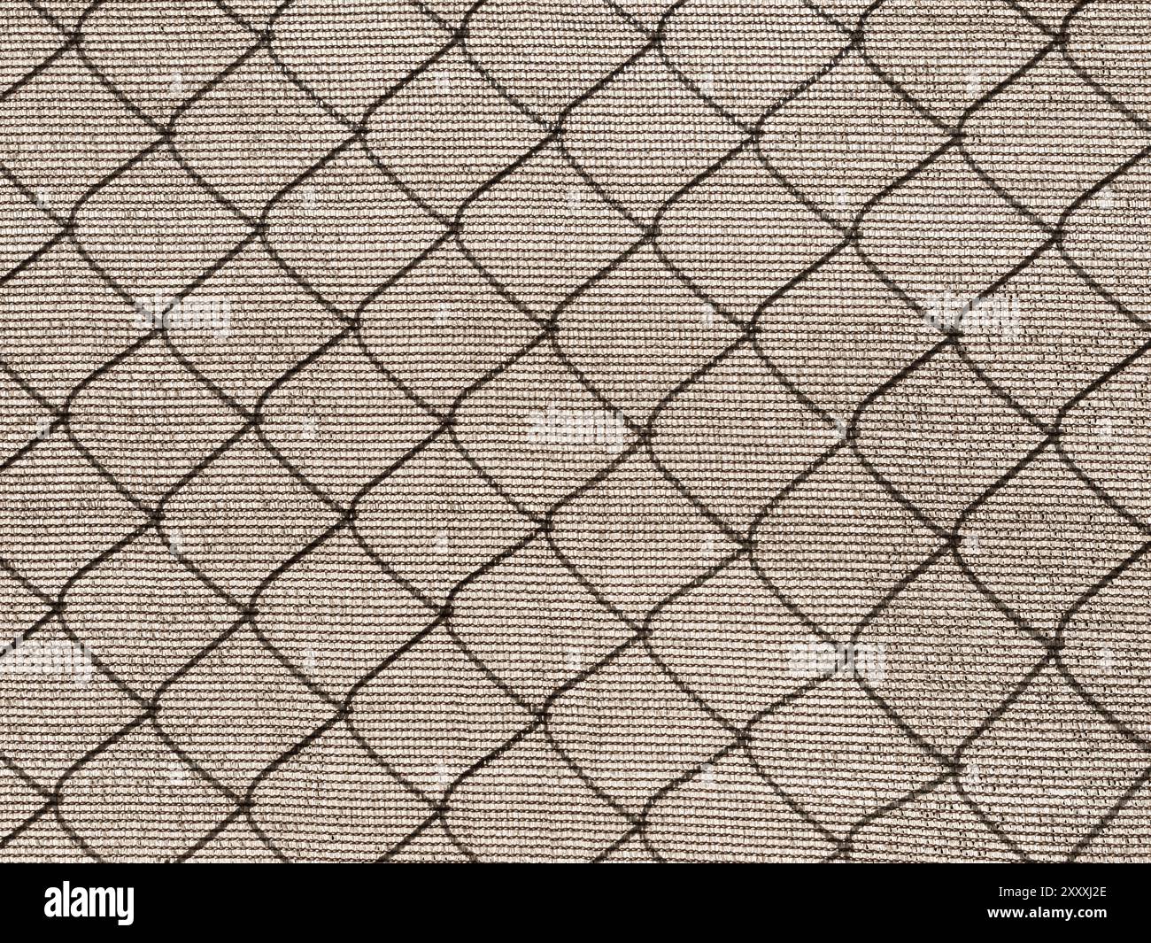 Medium close perspective of tan woven construction dust and privacy ...