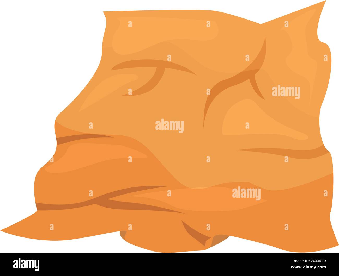 Crumpled sheet of orange paper is being blown by the wind Stock Vector ...