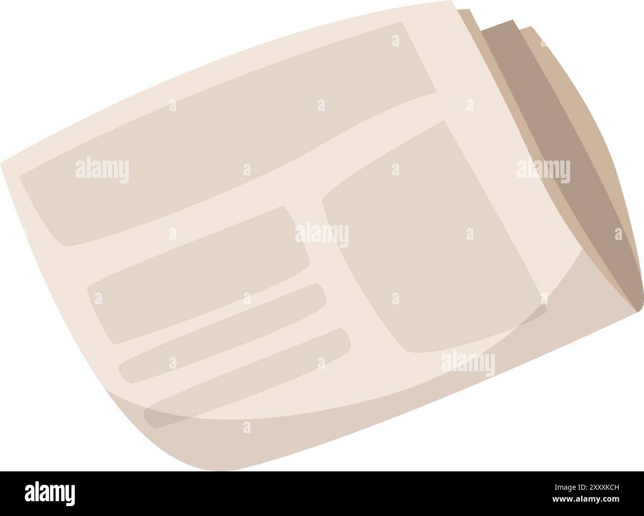 Blank newspaper is lying open, showing empty columns ready to be filled ...