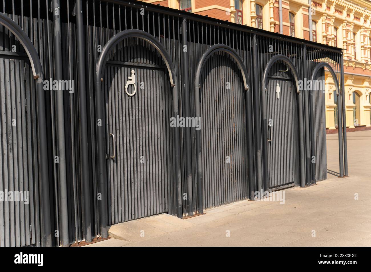 blue toilet restroom sanitary mobile public rent lavatory temporary ...