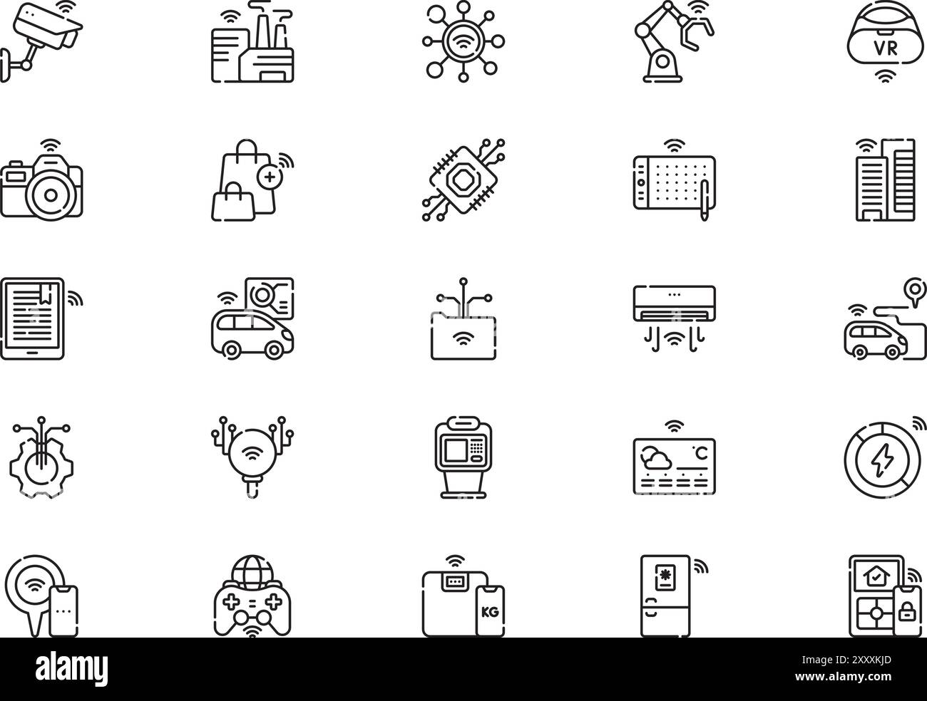 Digital technology icons collection is a vector illustration with ...