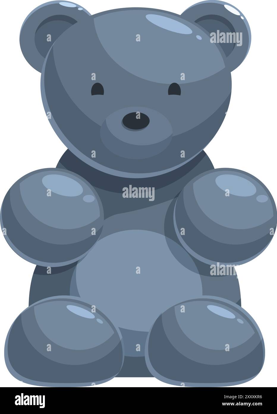 Cartoon illustration of a cute gummy bear candy sitting down with a ...