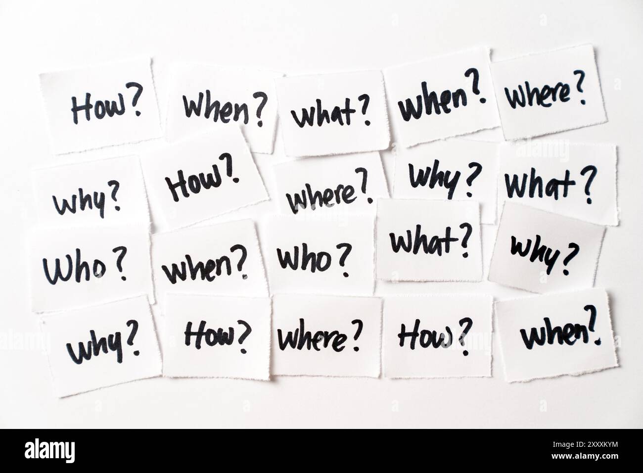 The essential questions and answers section Stock Photo - Alamy