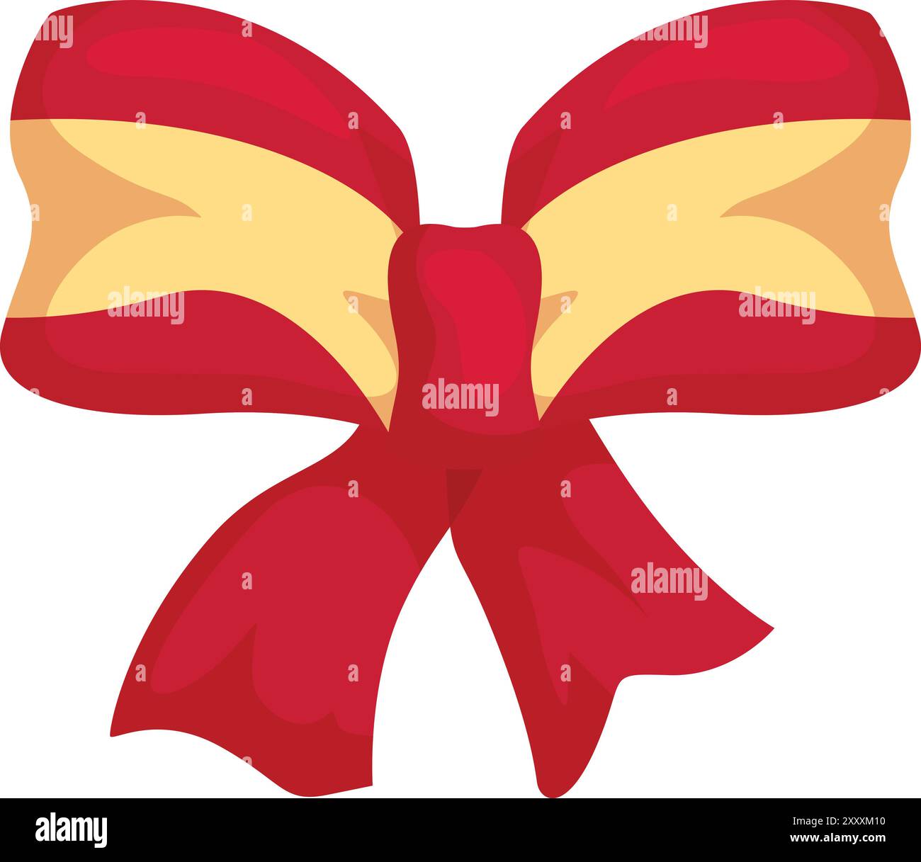 Red and yellow ribbon tied in a bow, adding a touch of elegance and ...