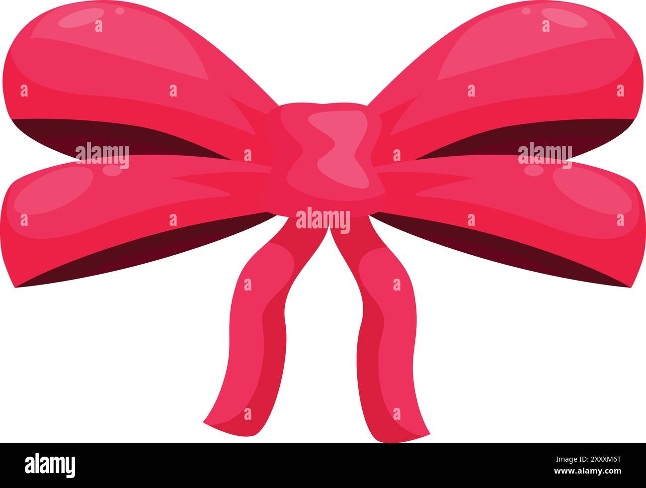 Cartoon illustration of a big pink bow, making any present look more ...