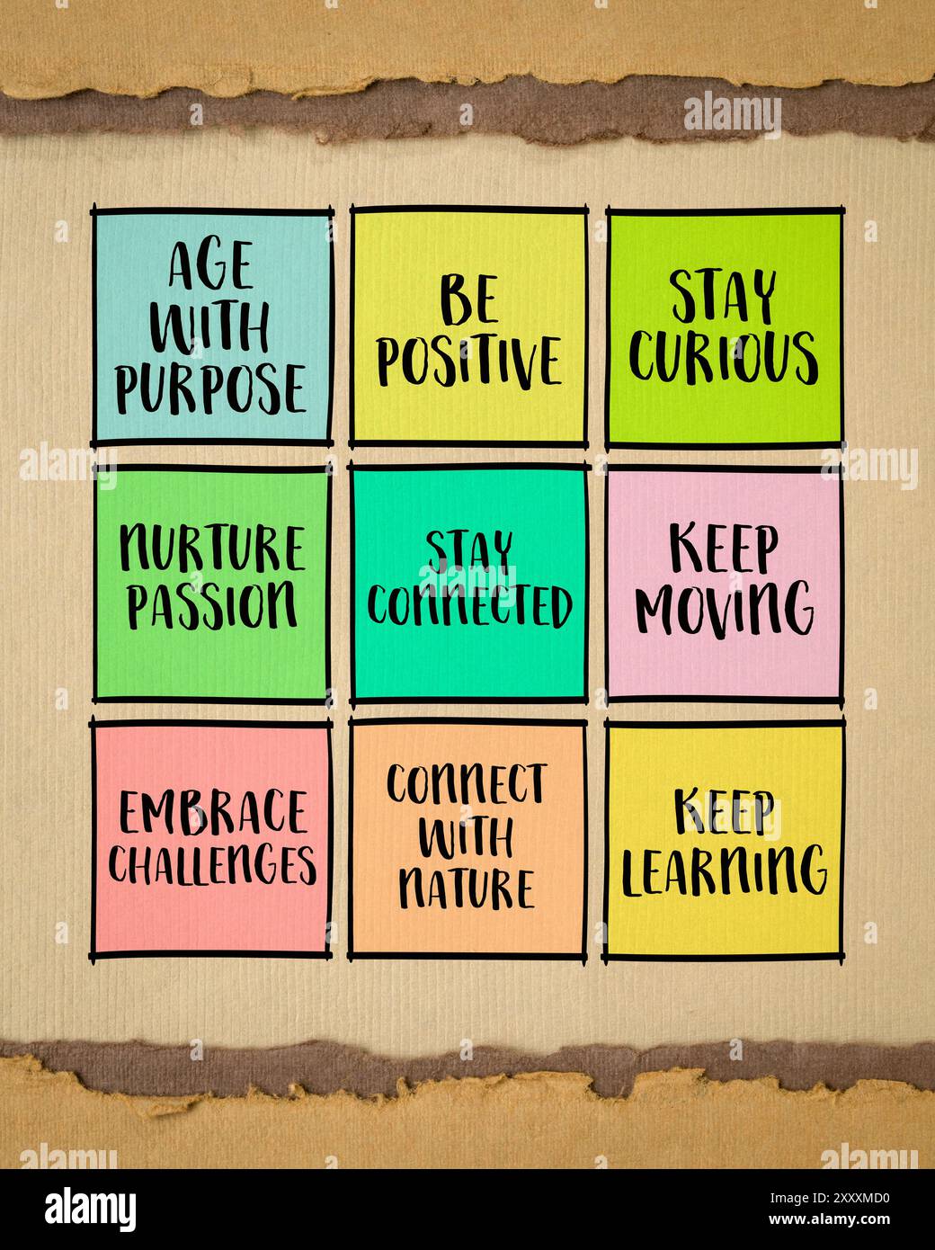 age with purpose, healthy aging tips, a set of inspirational reminder ...