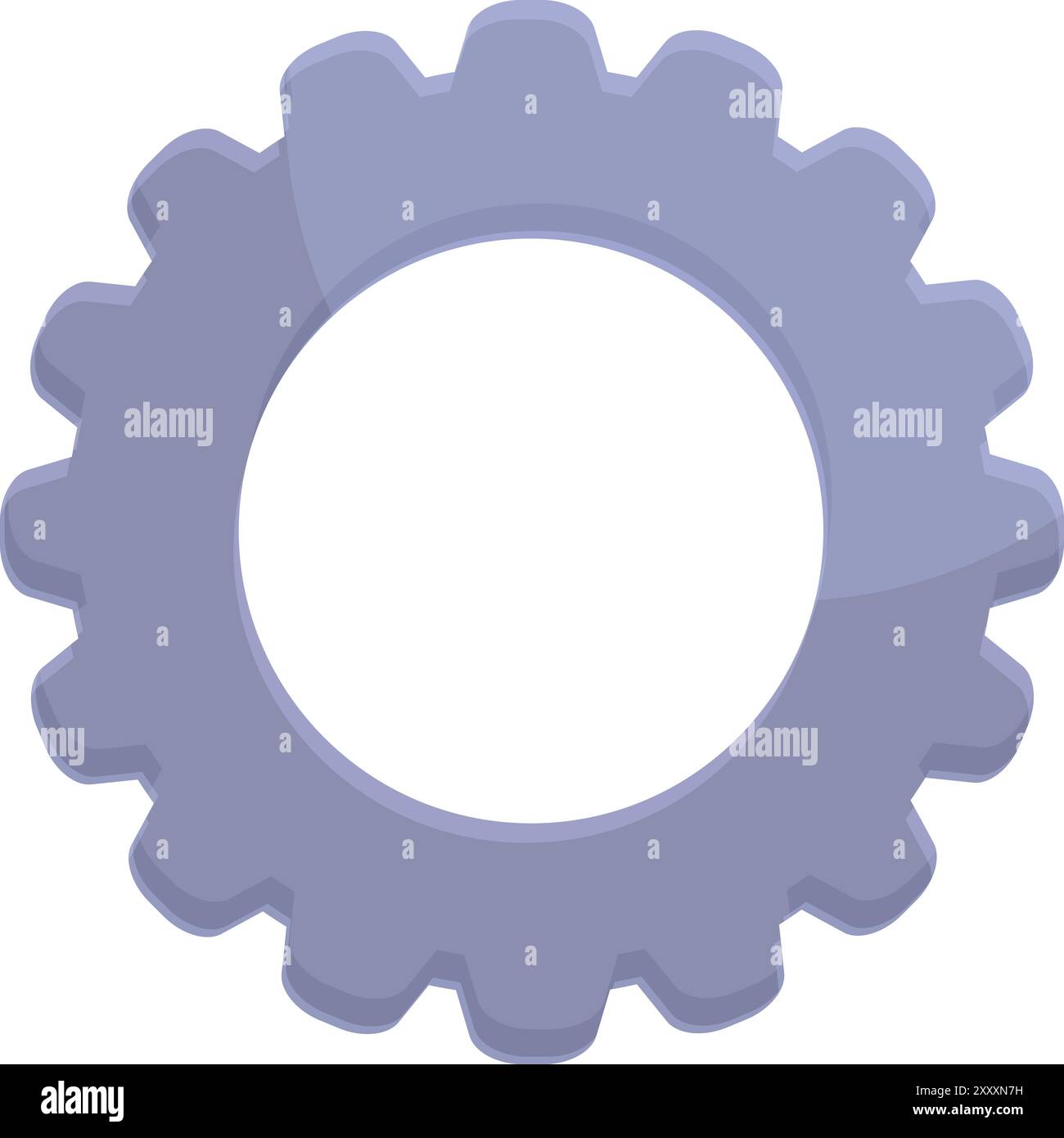 Single gear is rotating, representing the complex workings of settings ...