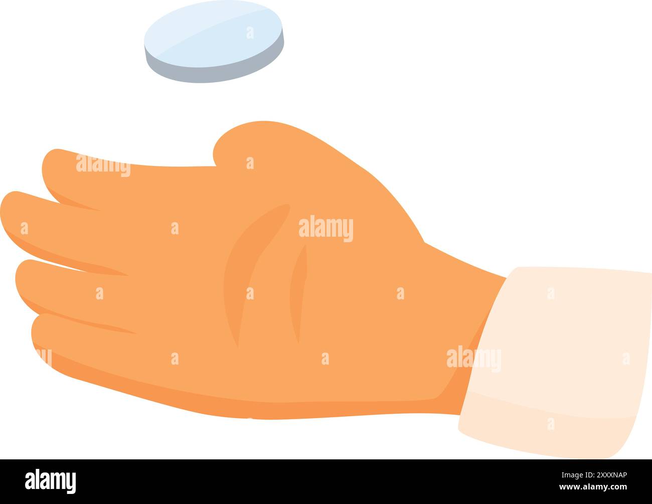 Coin toss white background Stock Vector Images - Alamy