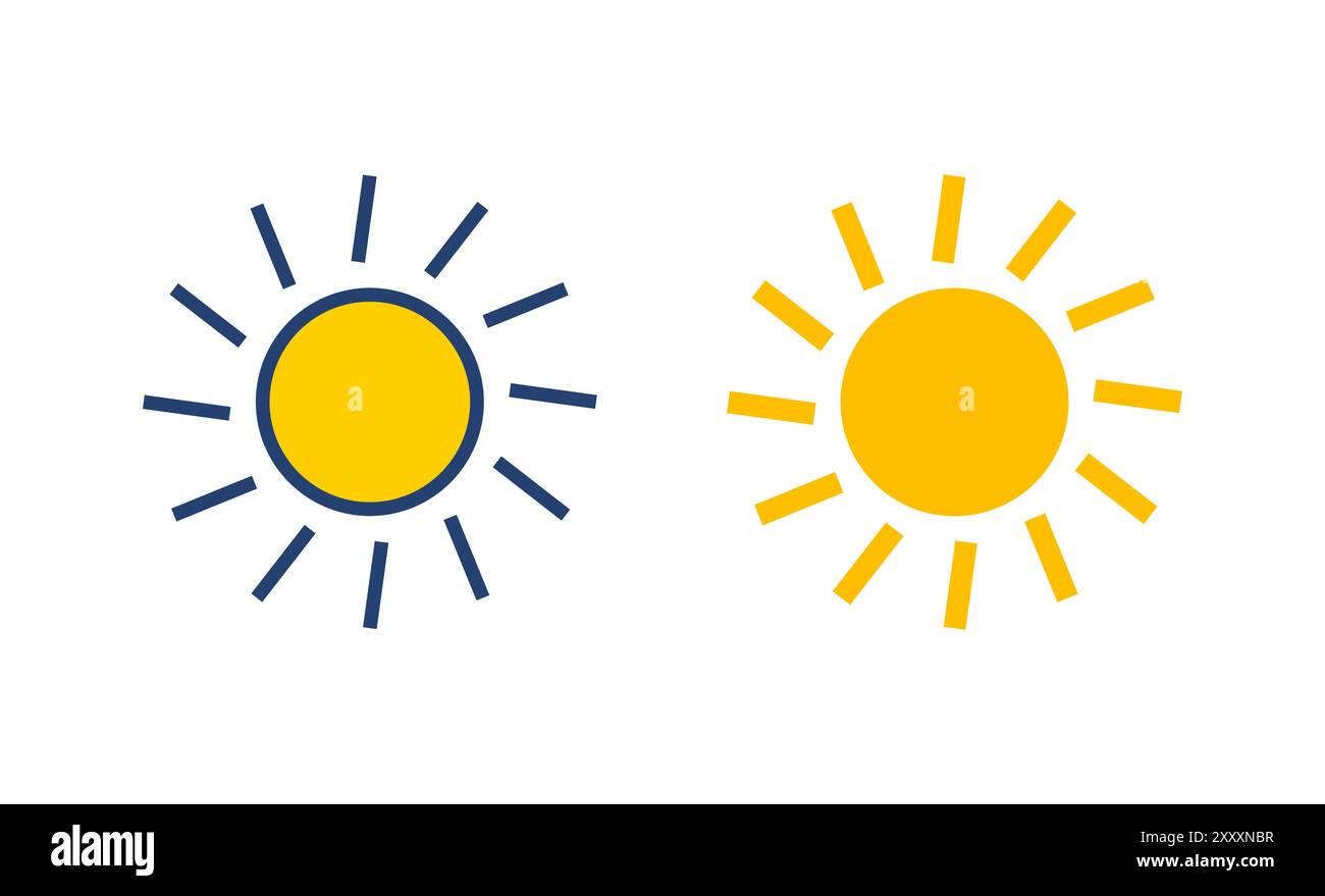 Sun icon vector. Brightness Icon vector Stock Vector Image & Art - Alamy