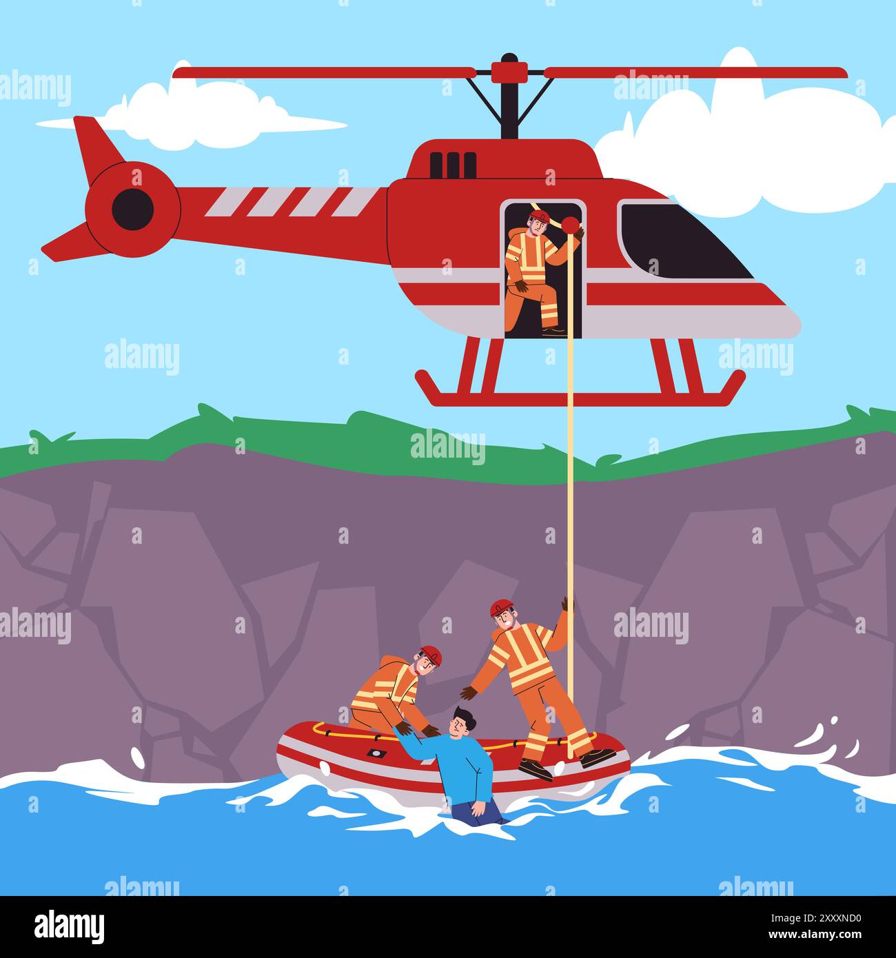 Lifeboat hero Stock Vector Images - Alamy