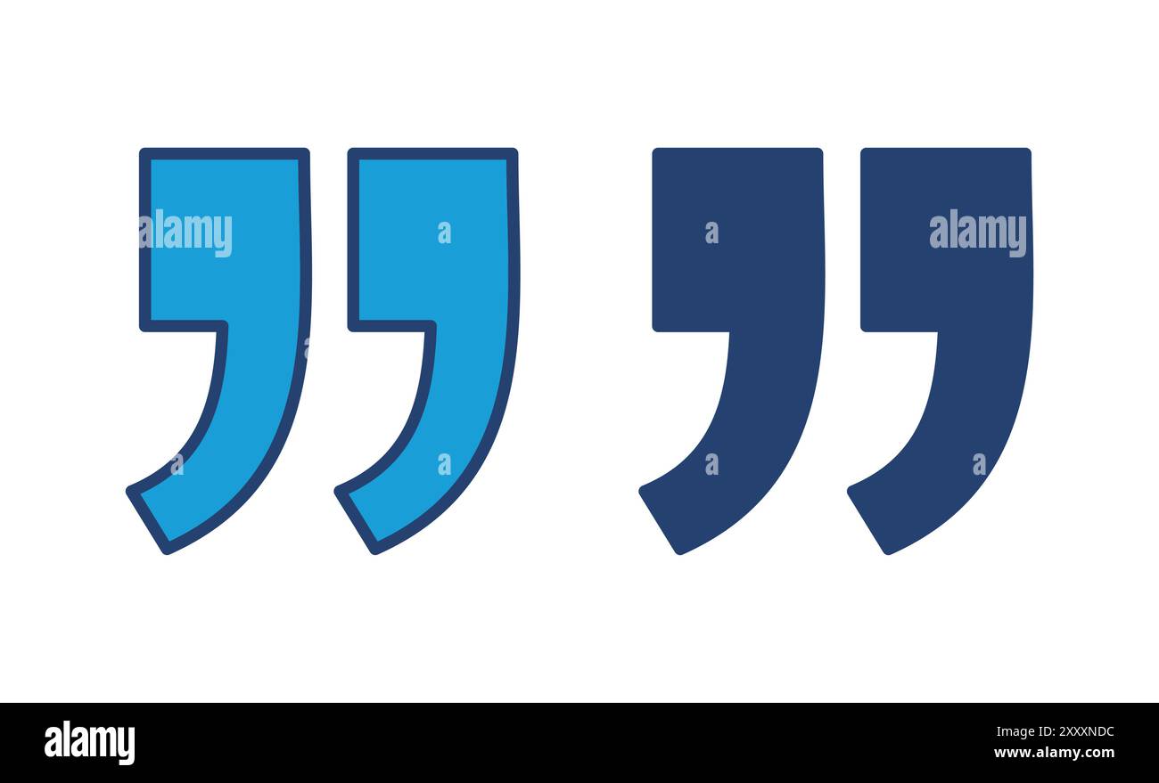 Quote icon vector. Quotation mark symbol Stock Vector Image & Art - Alamy