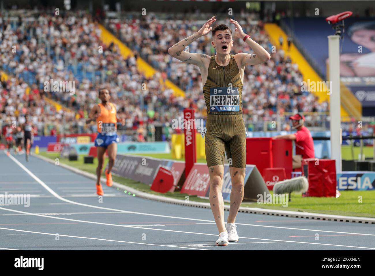 Chorzow, Poland. 25th Aug, 2024. Jakob Ingebrigtsen of Norway ...