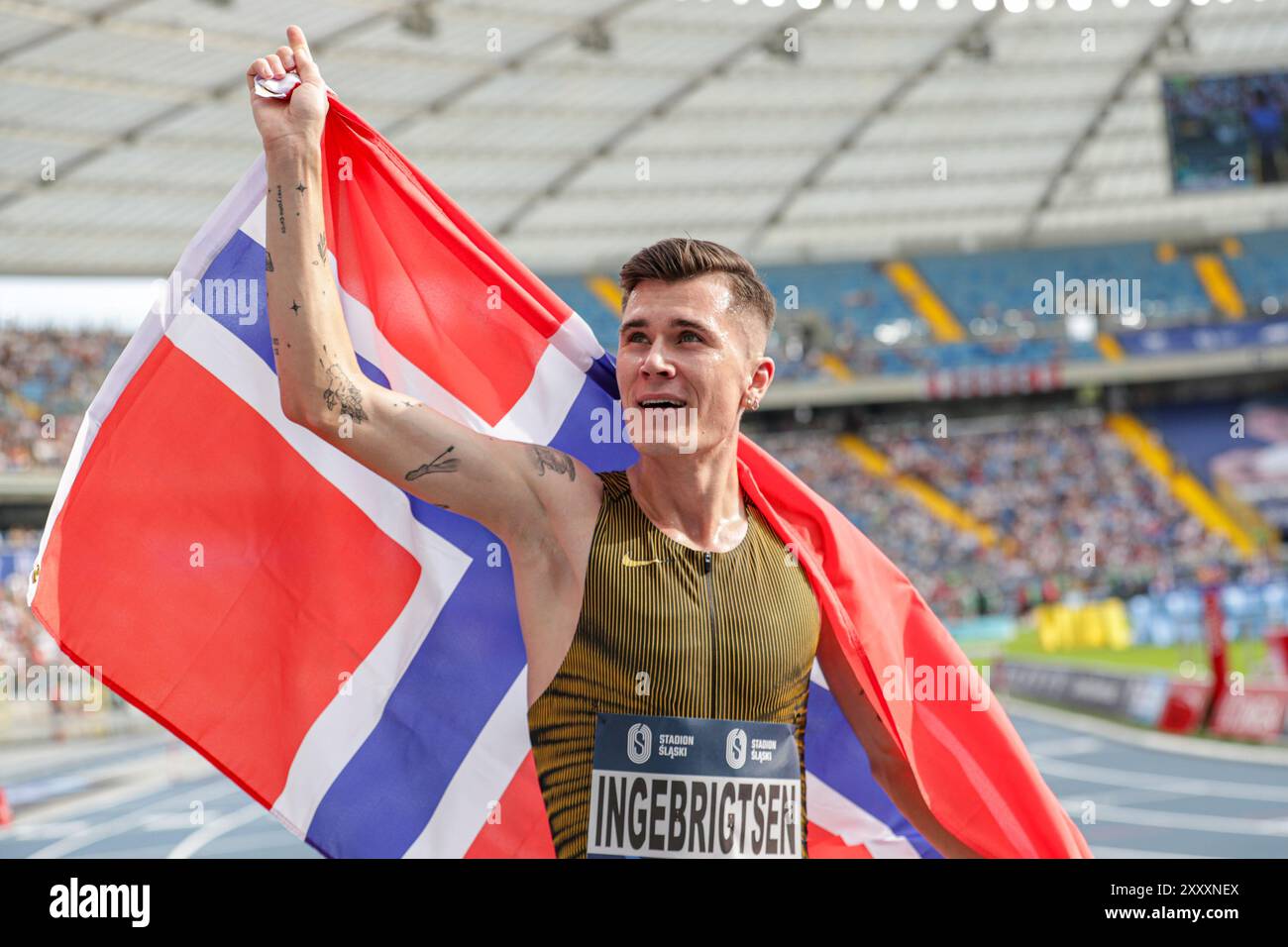 Chorzow, Poland. 25th Aug, 2024. Jakob Ingebrigtsen of Norway ...