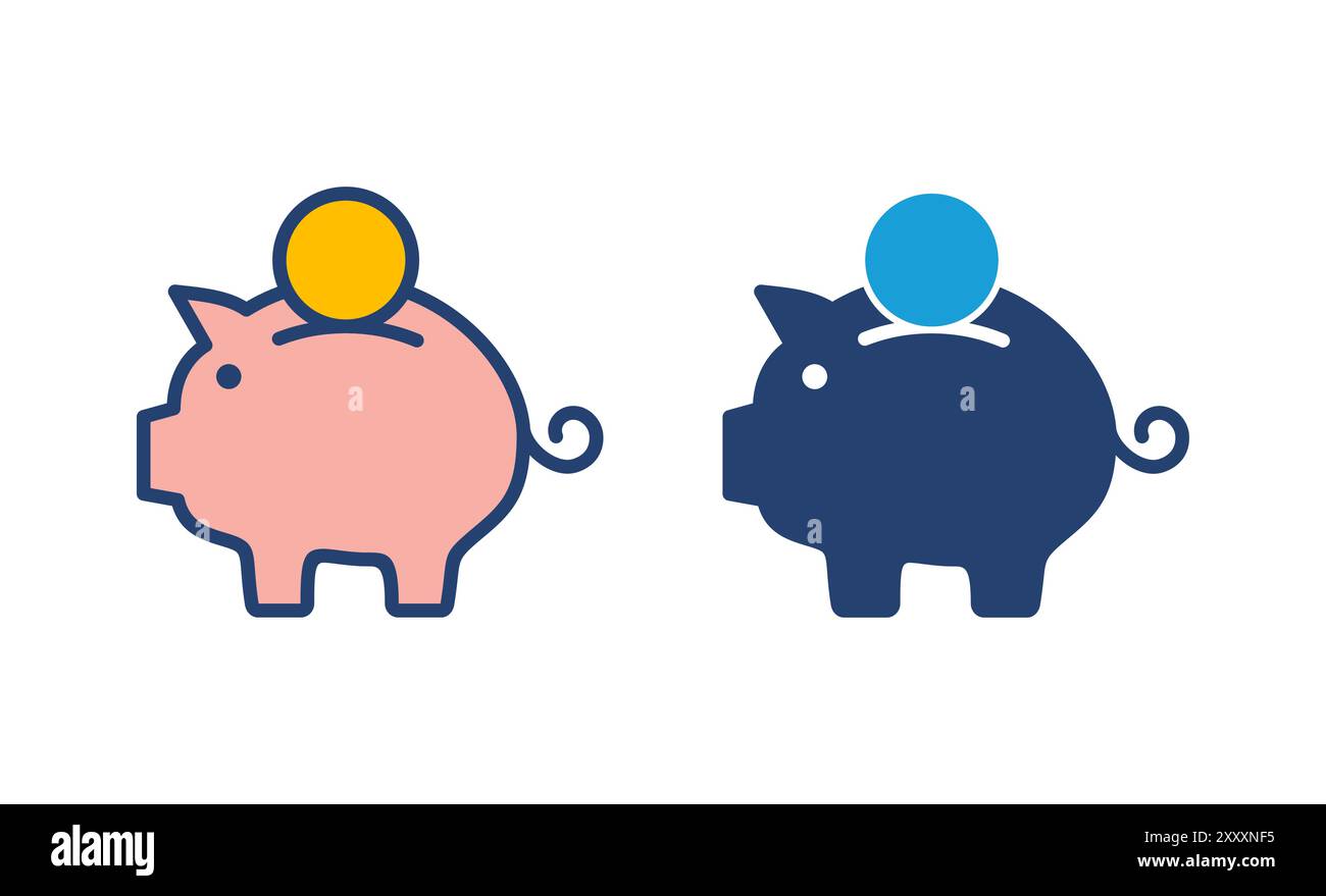 Piggy bank icon vector. piggy money icon Stock Vector Image & Art - Alamy