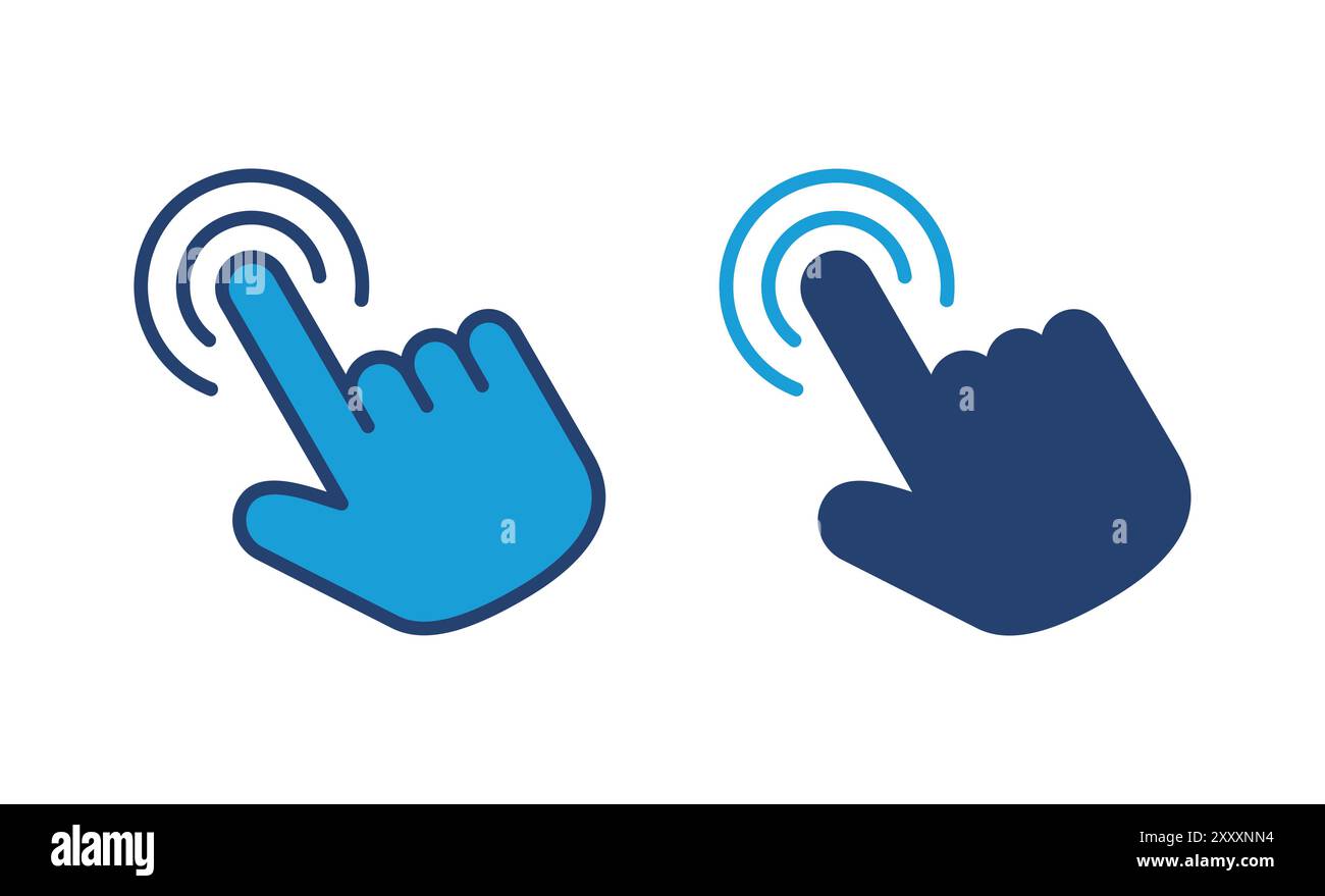 Hand cursor icon. cursor icon vector. hand cursor icon click Stock ...