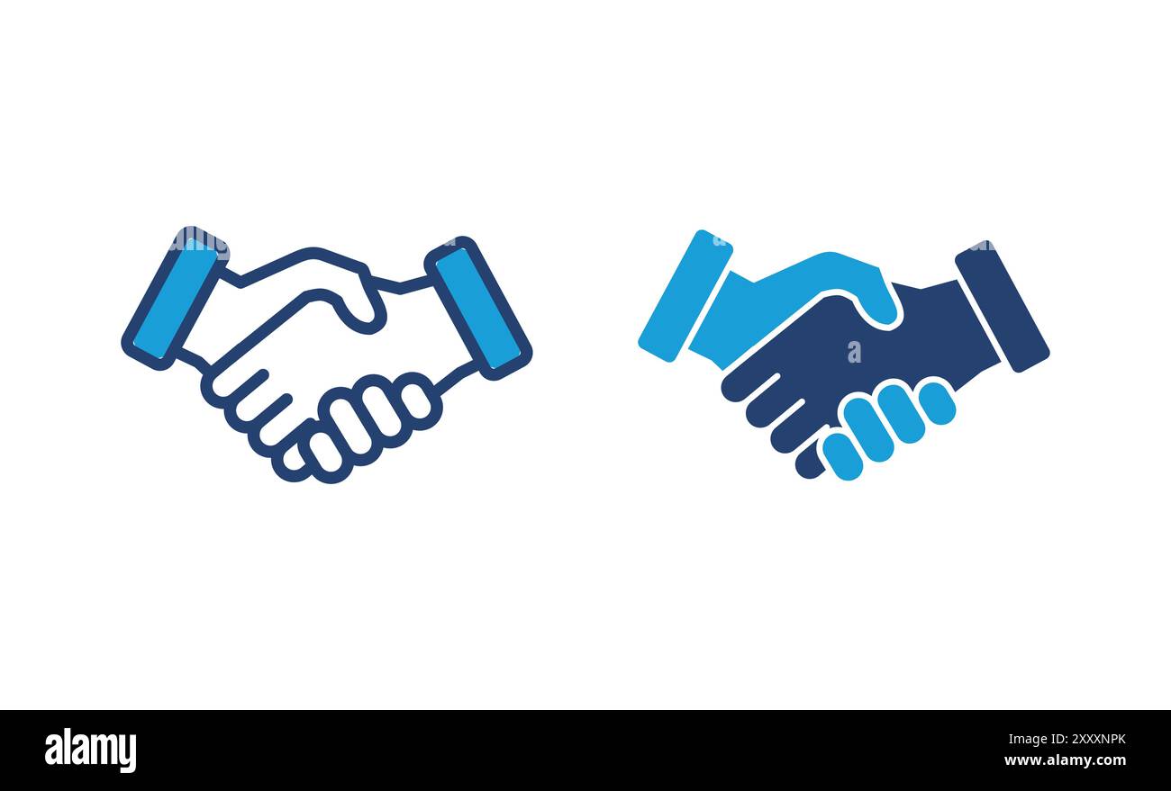 Handshake icon vector. business handshake. contact agreement Stock ...