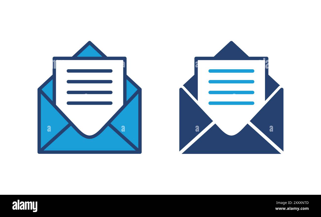 Envelop vector mail icon Cut Out Stock Images & Pictures - Alamy