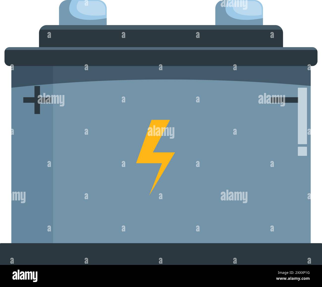 Illustration featuring a car battery, emphasizing its role as a power ...