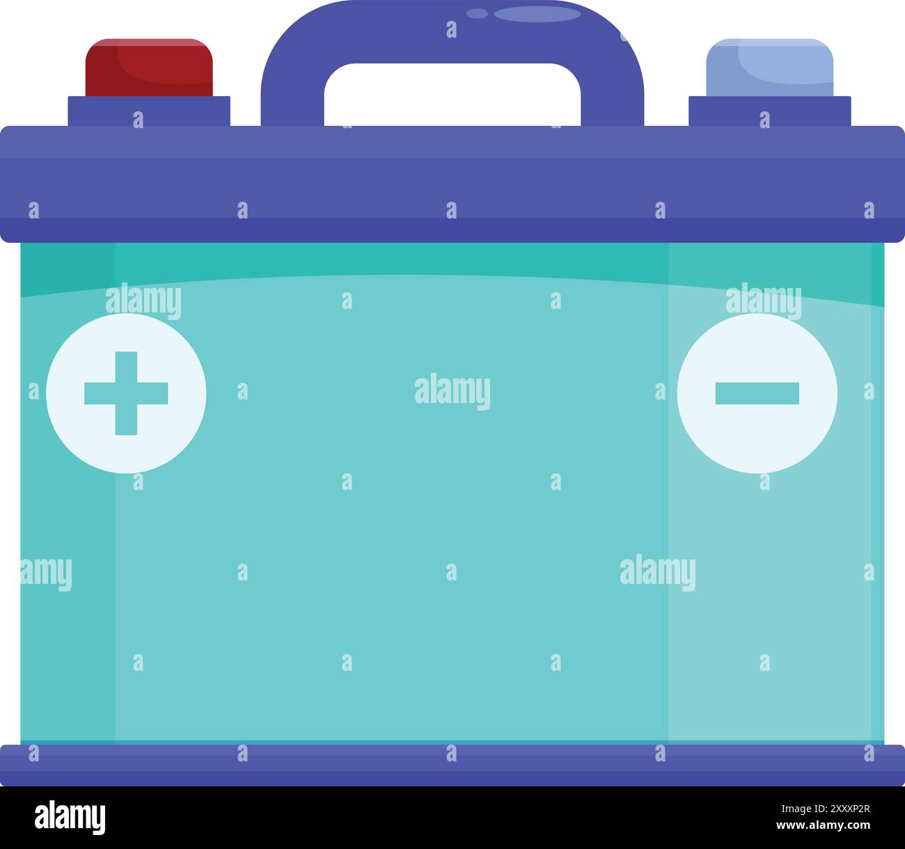 Blue car battery is supplying electrical power to a vehicle Stock ...