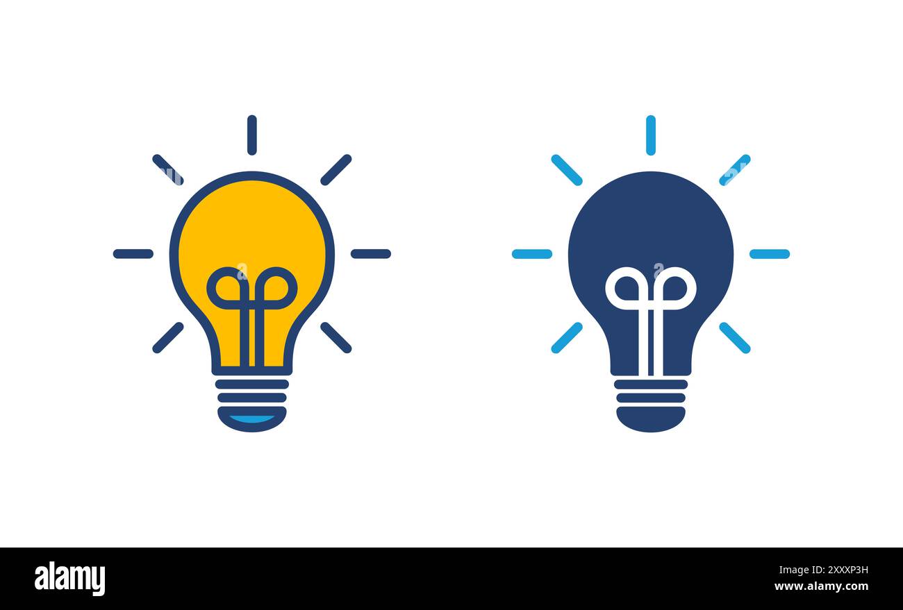 Lamp icon vector. Light bulb icon vector. idea symbol Stock Vector Image & Art - Alamy