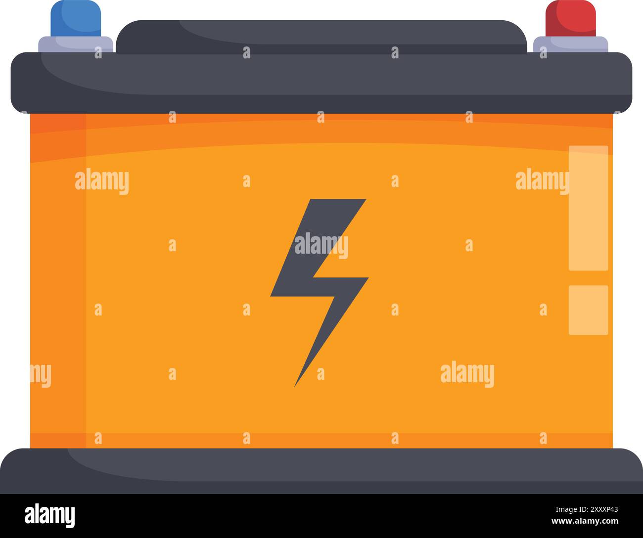 Powerful car battery is supplying electrical energy, ensuring a ...