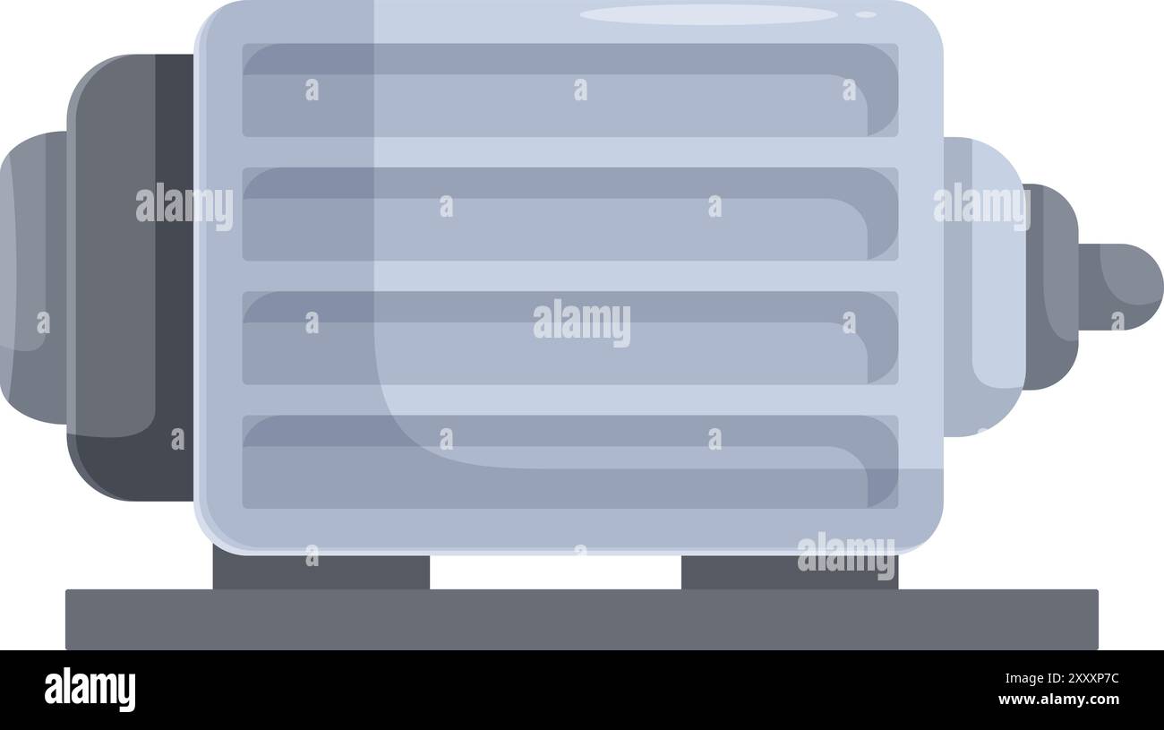 Illustration featuring a large electric motor standing securely on a ...