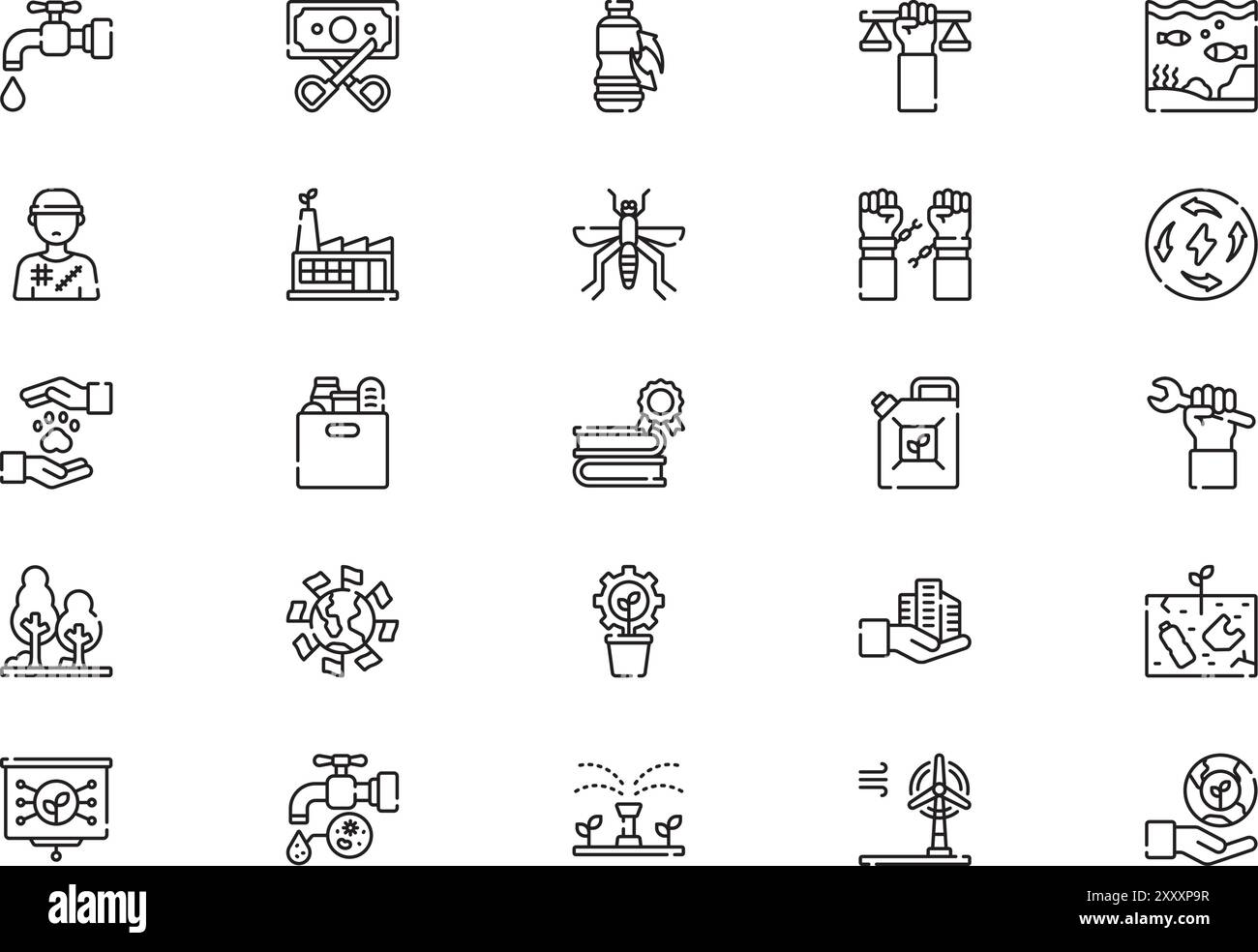 Sustainable development icons collection is a vector illustration with ...
