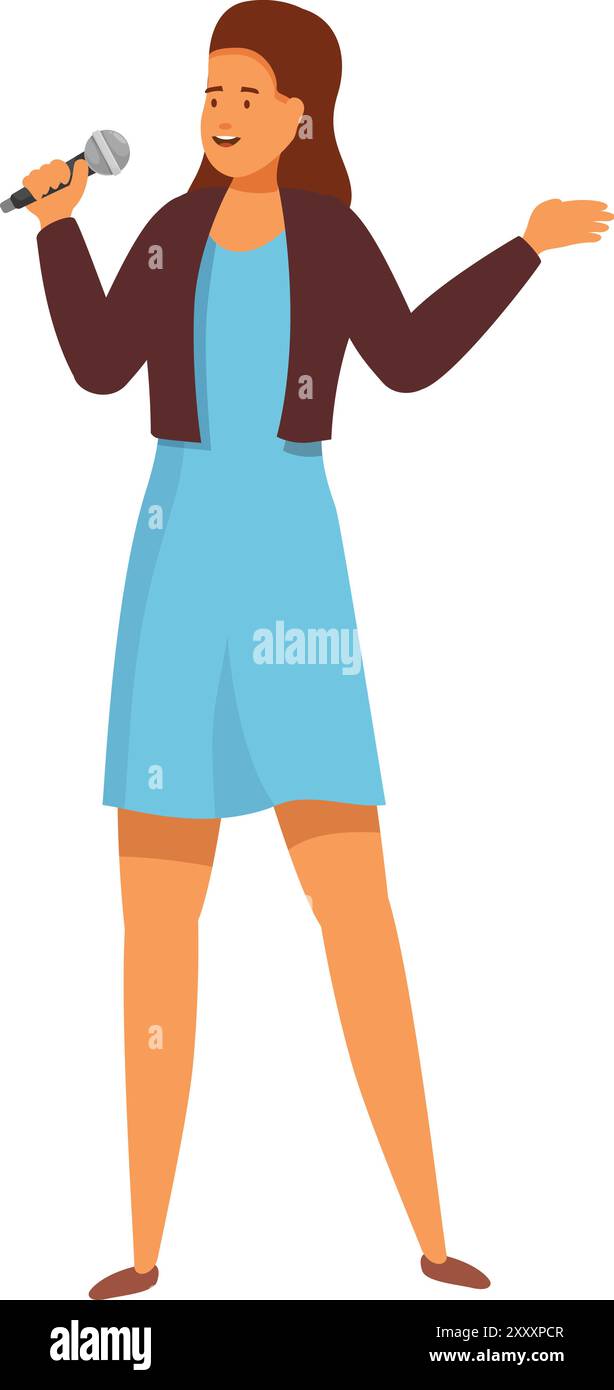 Comedian and woman and stage Stock Vector Images - Alamy