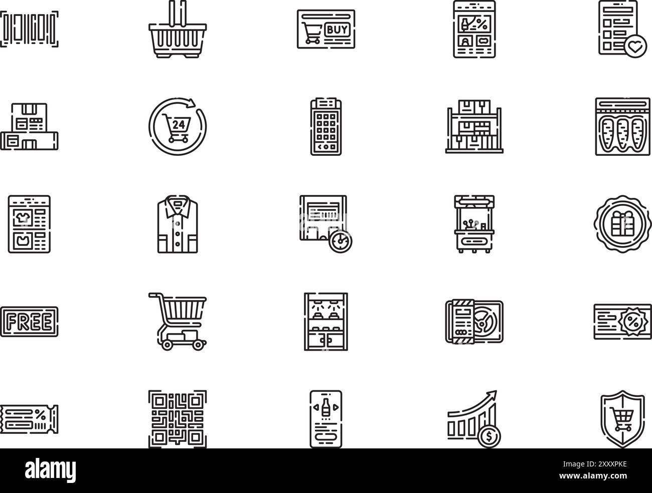 Sales icons collection is a vector illustration with editable stroke ...