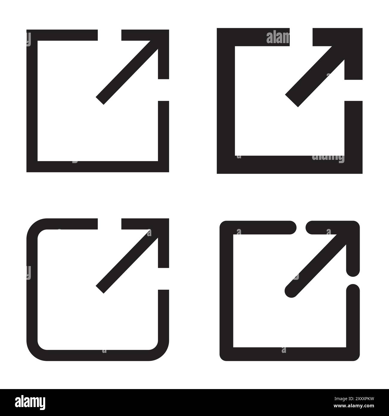 External link icons. Black arrow symbols. Four variations included ...