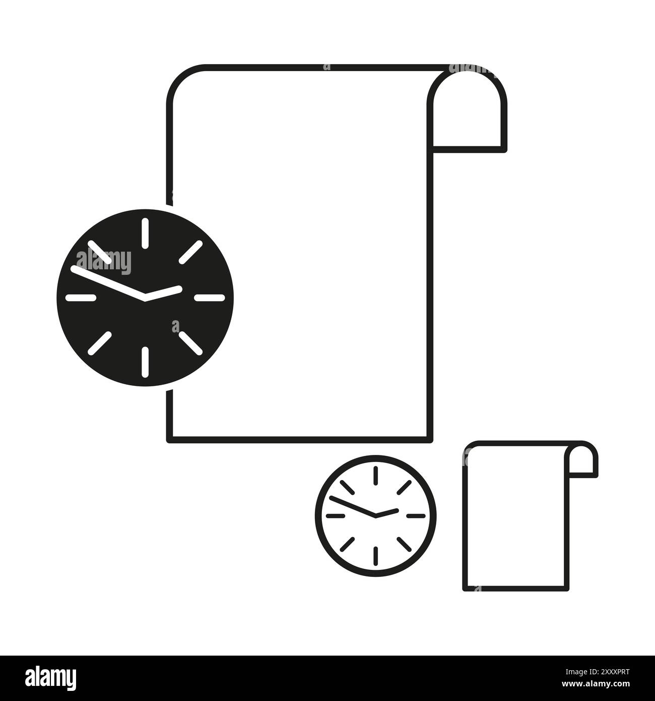 Scroll outline hi-res stock photography and images - Alamy