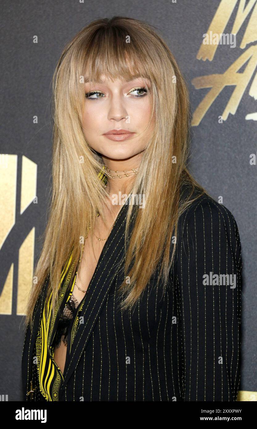 Gigi Hadid at the 2016 MTV Movie Awards held at the Warner Bros ...
