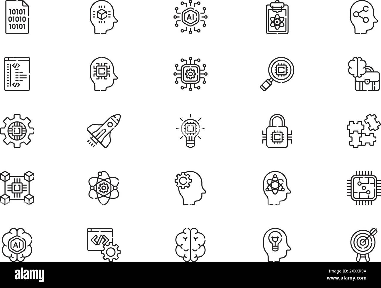 Intelligence icons collection is a vector illustration with editable ...