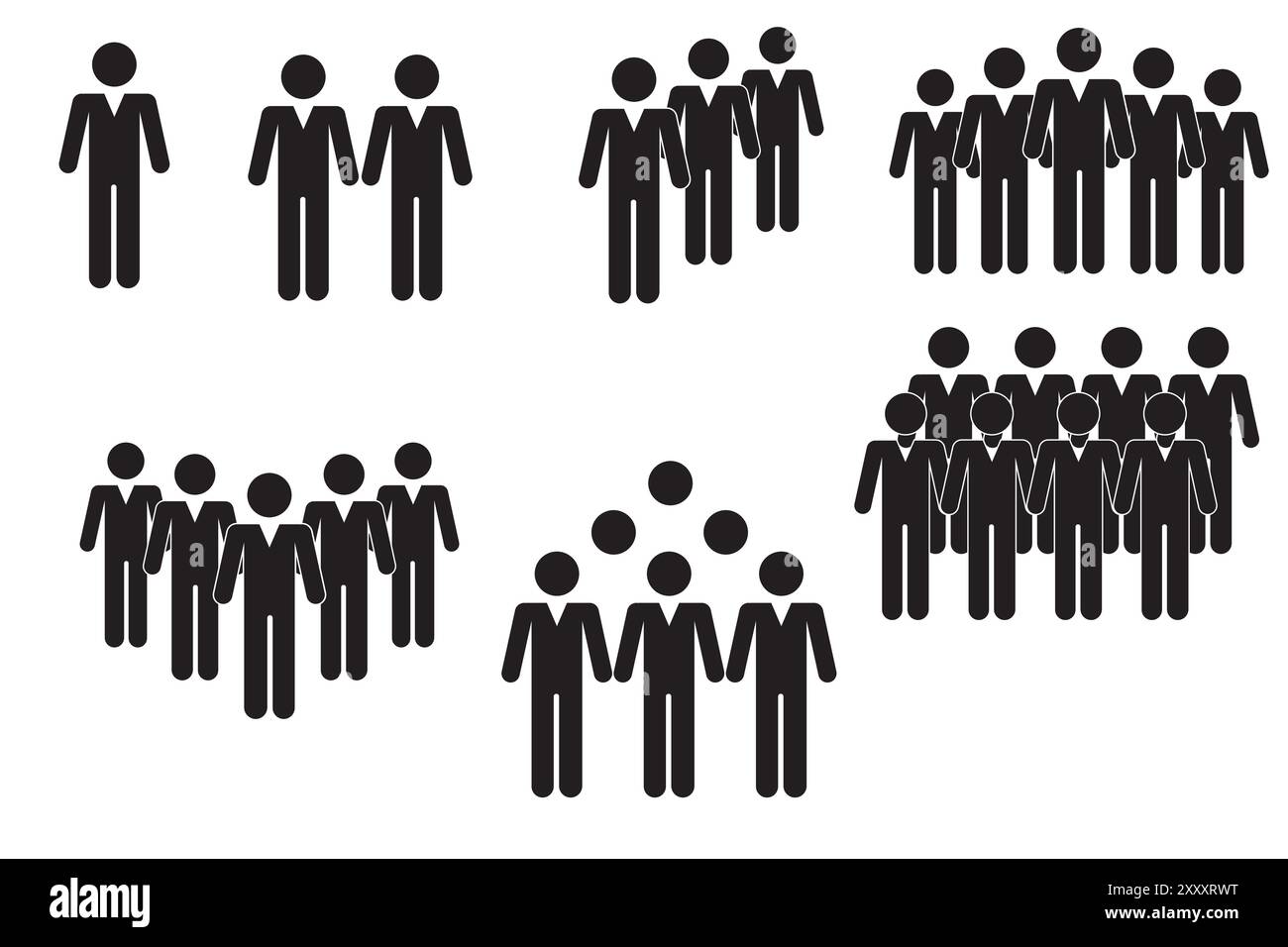 Business team icons. Group of people symbols. Workforce management ...