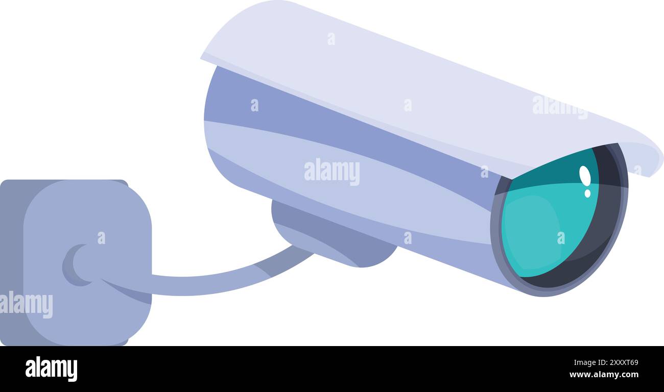 Security camera mounted on a wall, providing surveillance and ensuring ...