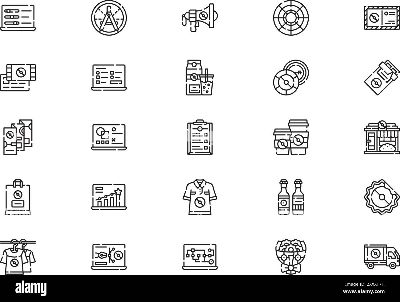 Branding icons . collection is a vector illustration with editable ...