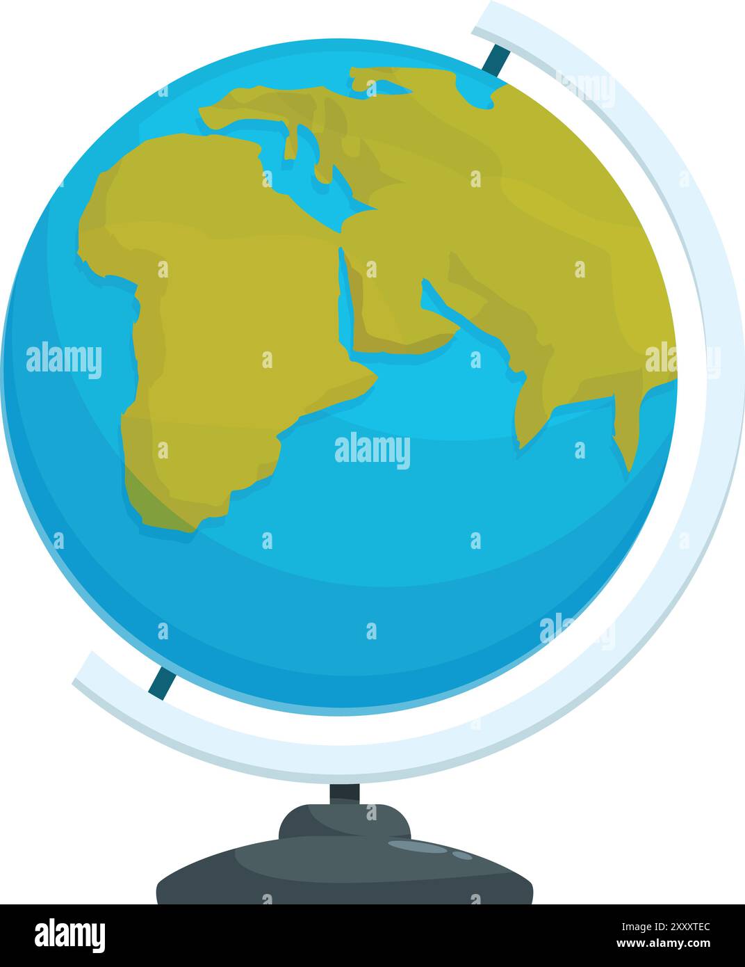 Blue world globe showing africa rotating on its axis, representing ...