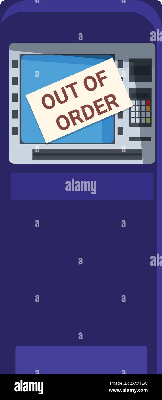Closed bank atm Stock Vector Images - Alamy