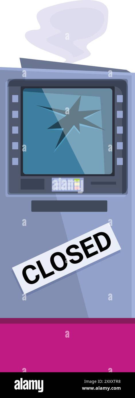 Closed bank atm Stock Vector Images - Alamy