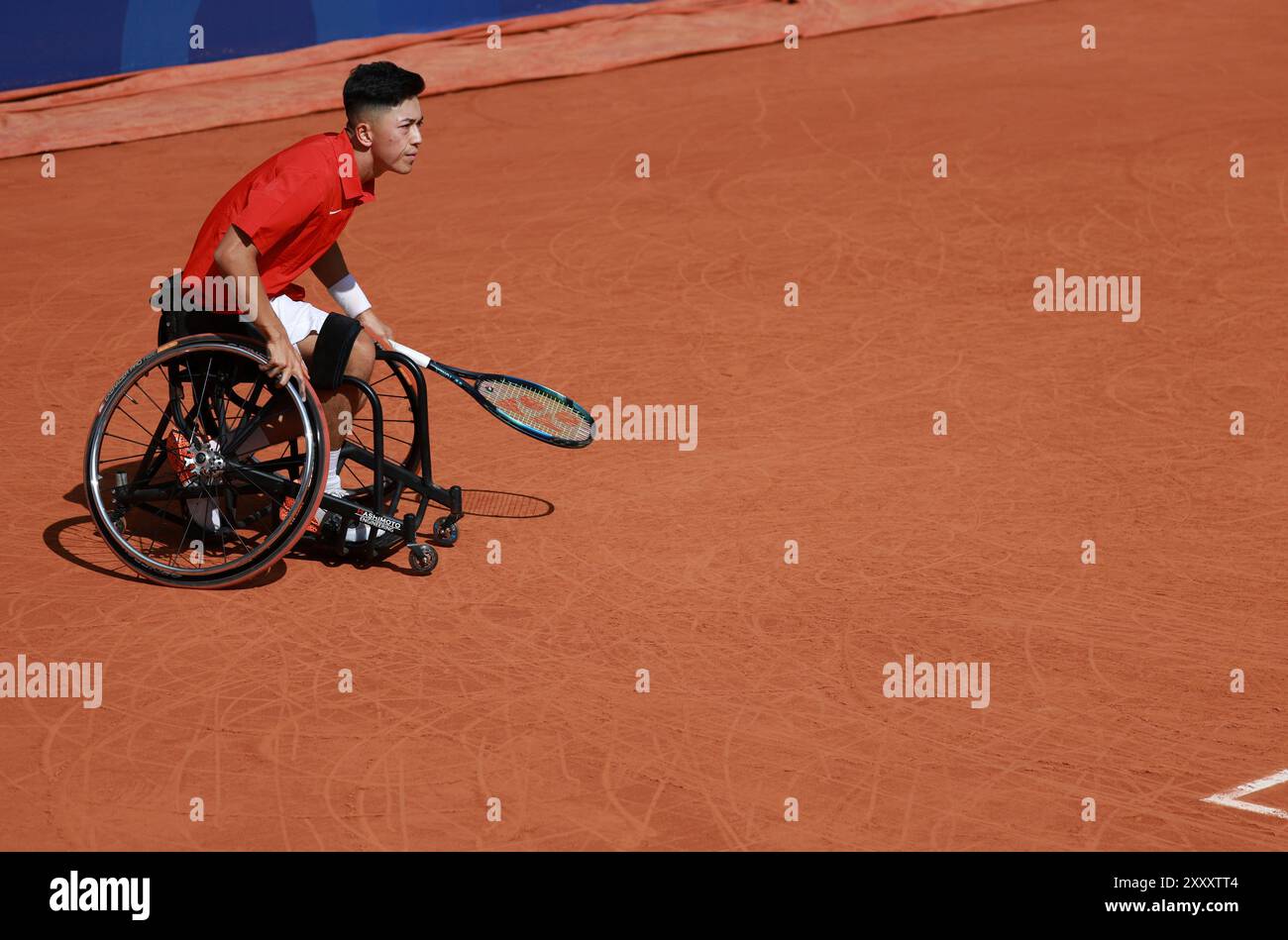 Tokito ODA of Japan, the world's No.2 wheelchair tennis player, trains ...