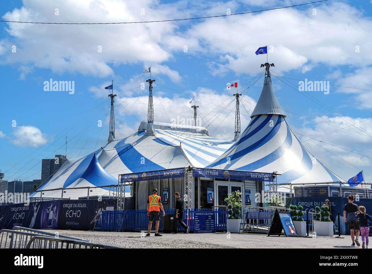 Gatineau, Canada - August 25, 2024: The box office and huge circus ...