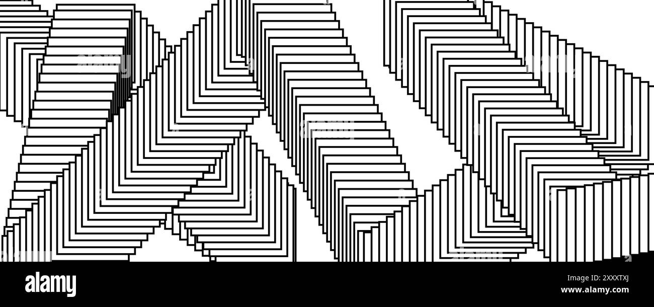 Poster design background with flying cards or frames. Black and white ...