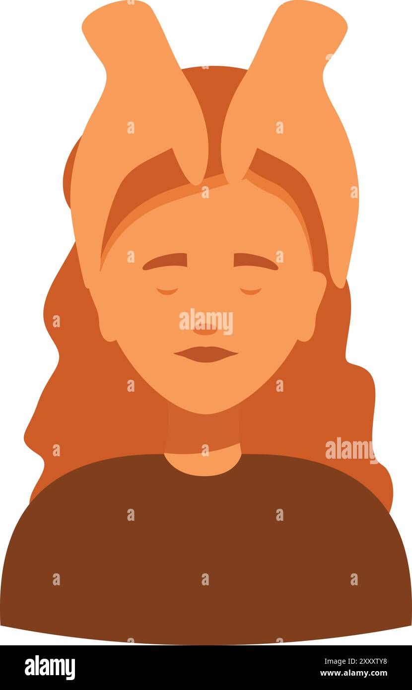 Therapist massaging temples of client with closed eyes enjoying a ...